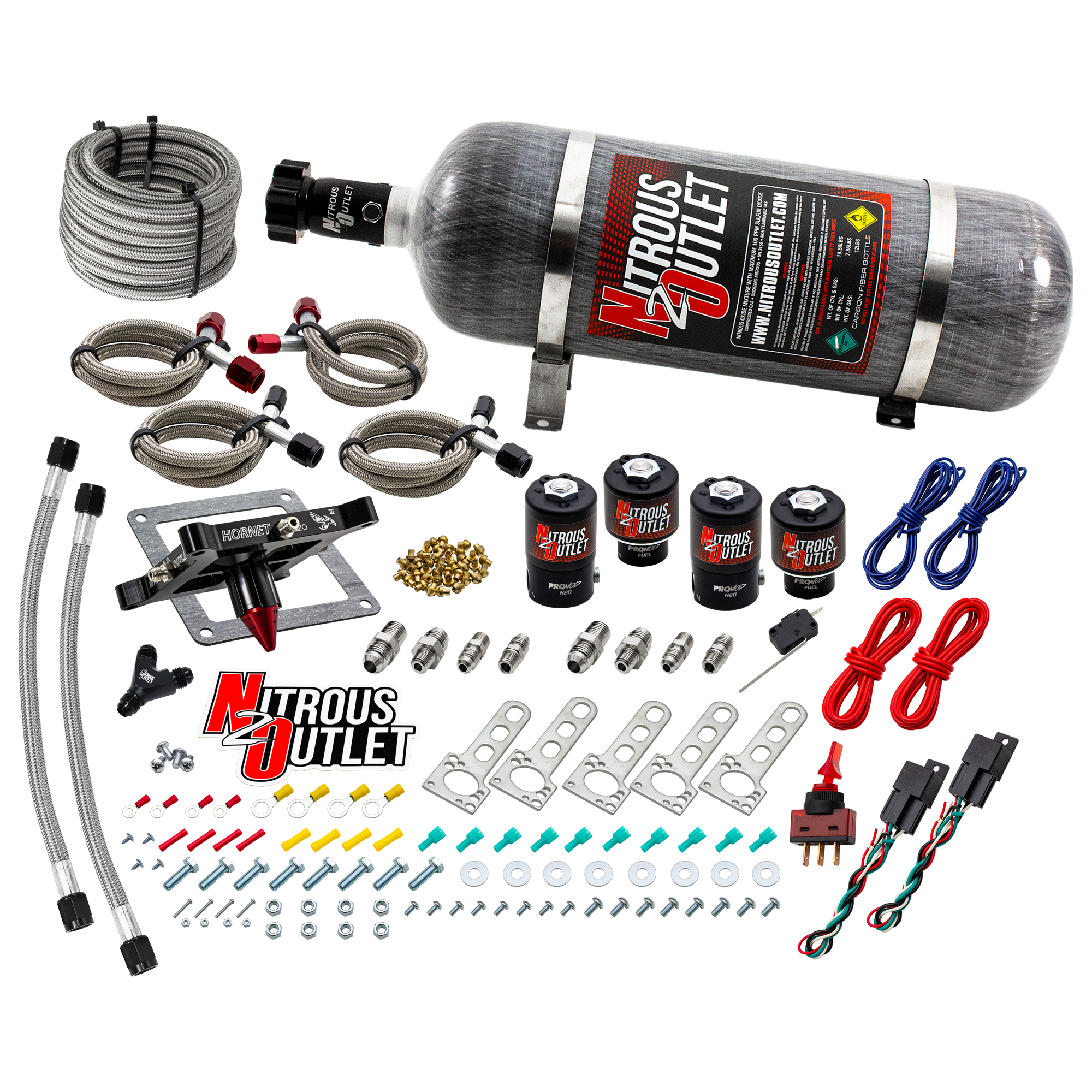 Nitrous Outlet 4500 Hornet 3 Dual Stage System - Two .122 Nitrous Sole