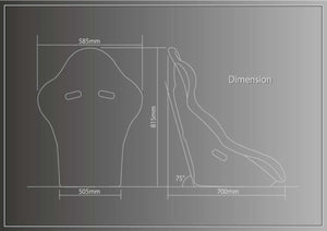 VeilSide VS D-1R Bucket Racing Seat Carbon ALL Black