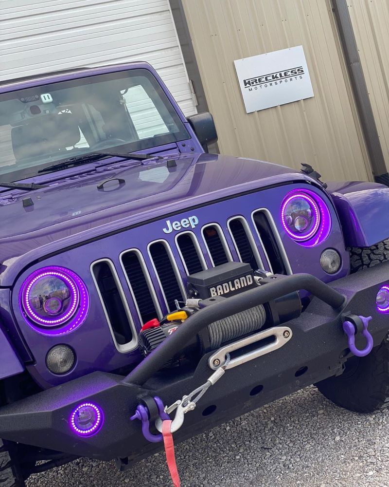 Oracle 7in High Powered LED Headlights - Black Bezel - Dynamic - Dynam