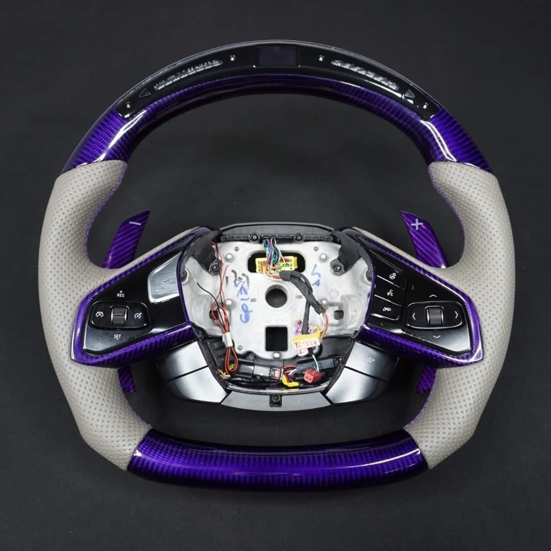 2020 - Present C8 Corvette | Custom Carbon Fiber Steering Wheel with o